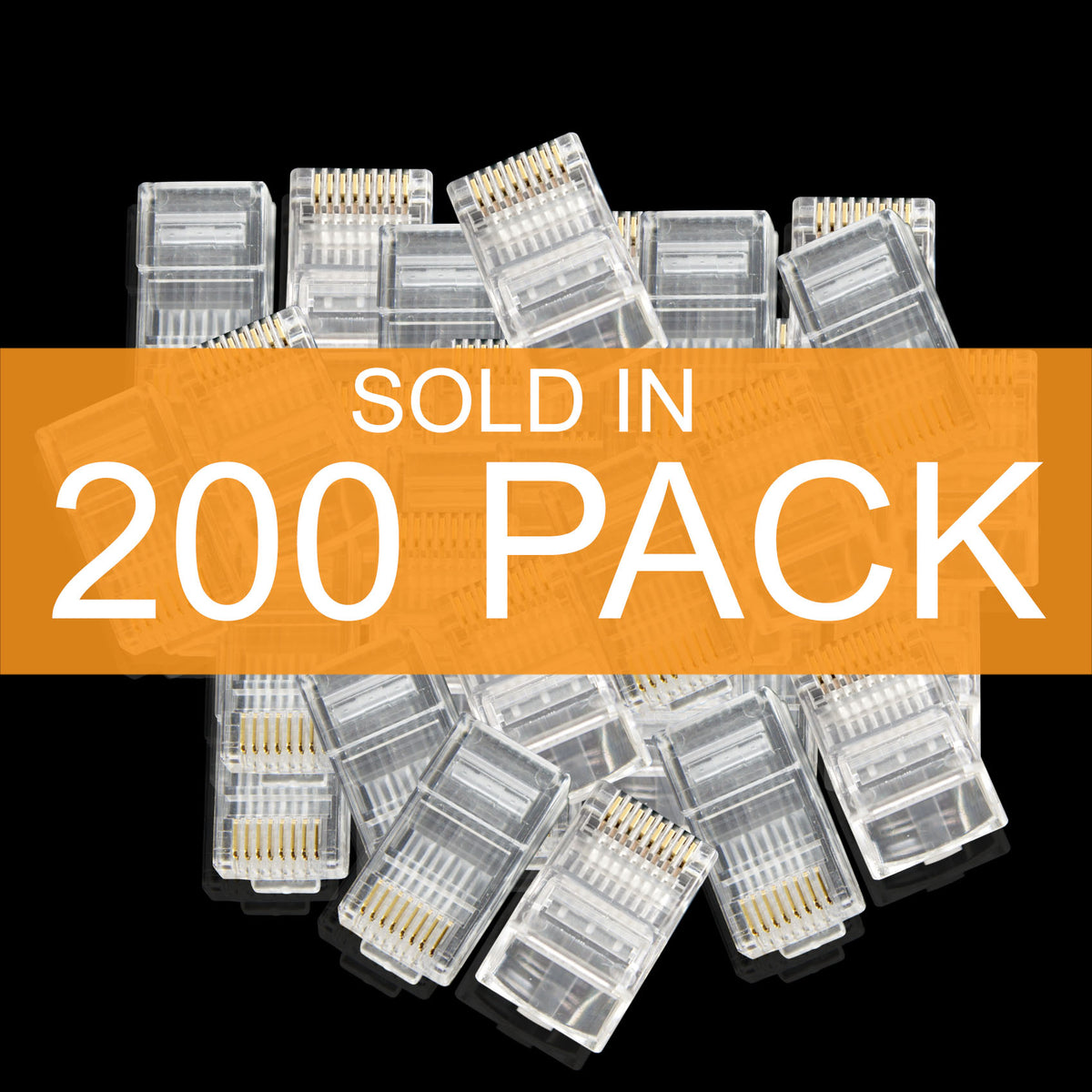 200pcs Cat5e Modular Plug Connectors | GRANDMAX.com